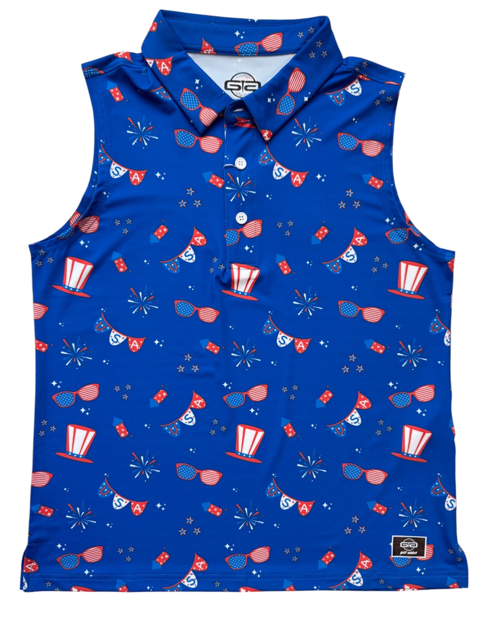 USA Sleeveless – Golf Addict Apparel